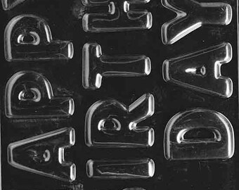 ALPHABET A-Z Letters Chocolate Candy Mold | Etsy