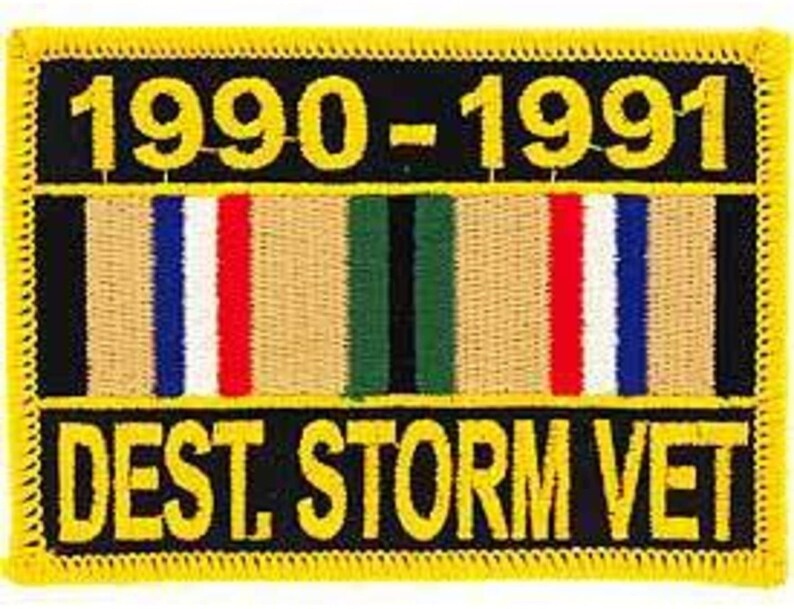 DESERT STORM Veteran War Ribbon Military Embroidered Patch | Etsy