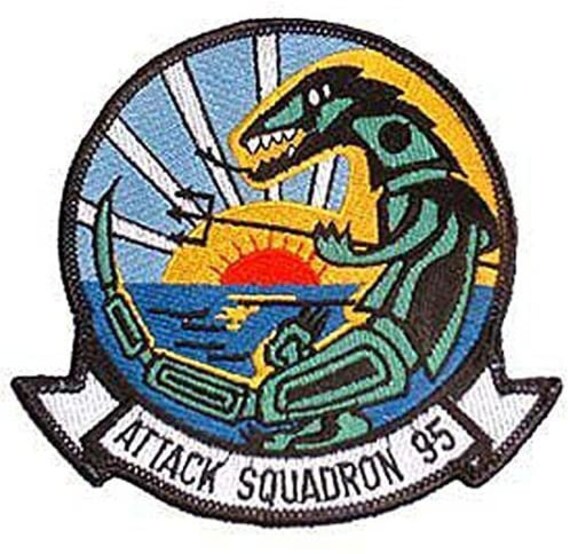 US NAVY Attack Squadron 95 Green Lizards VA-95 Embroidered | Etsy