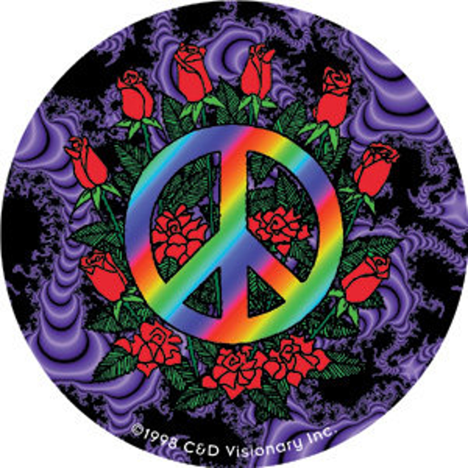 PEACE SIGN Peace and Roses Sticker Decal Craft Supply - Etsy