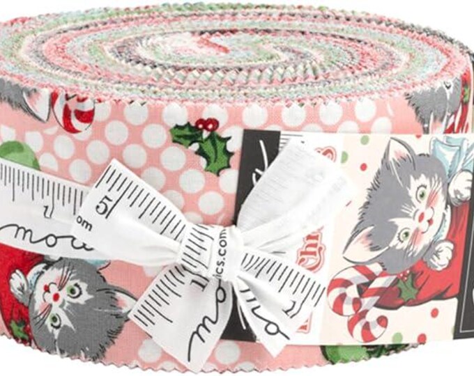 Kitty Christmas Jelly Roll by Urban Chiks for Moda Fabrics - Etsy