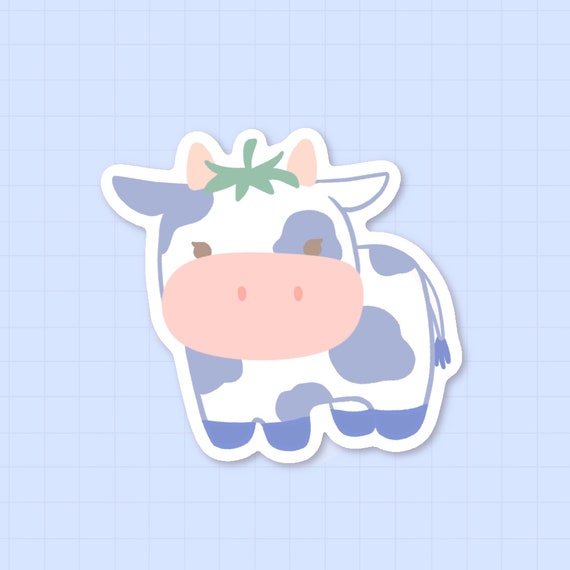 Stickers, Labels & Tags NEW Animal Sticker Blueberry Cow Vinyl Sticker ...