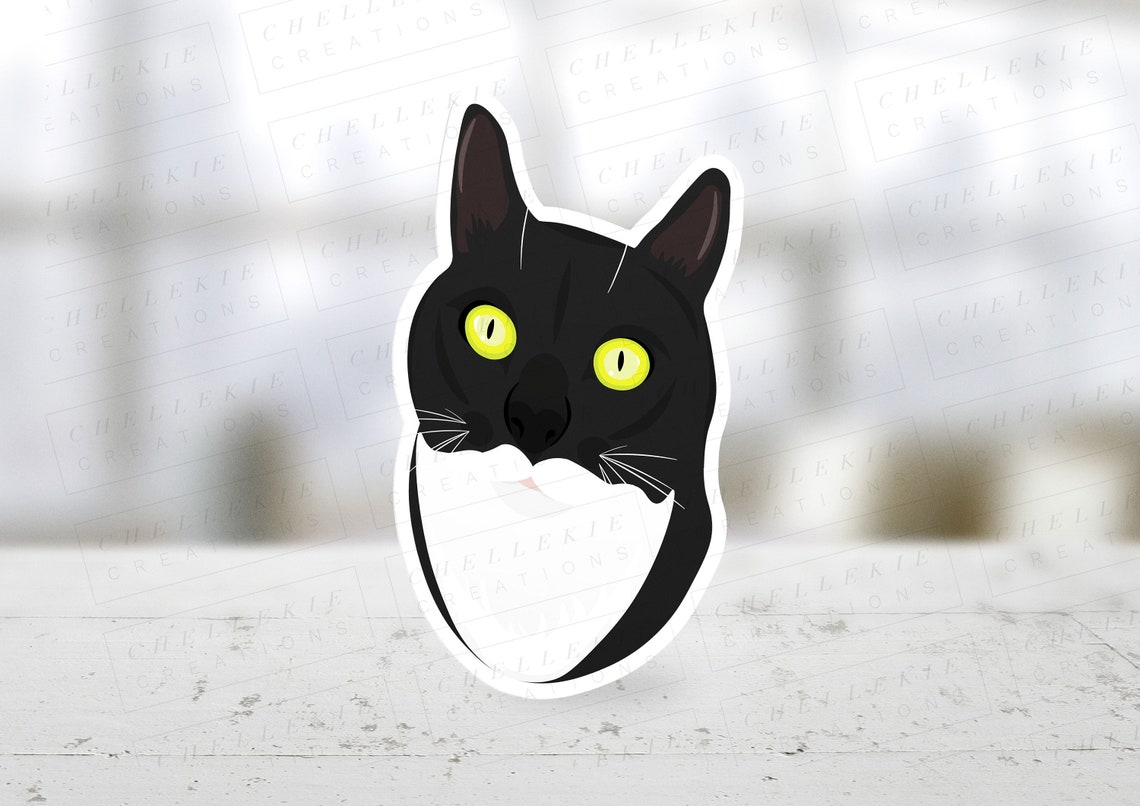 Tuxedo Cat Sticker Cute Cat Sticker Laptop Stickers Gifts - Etsy Canada