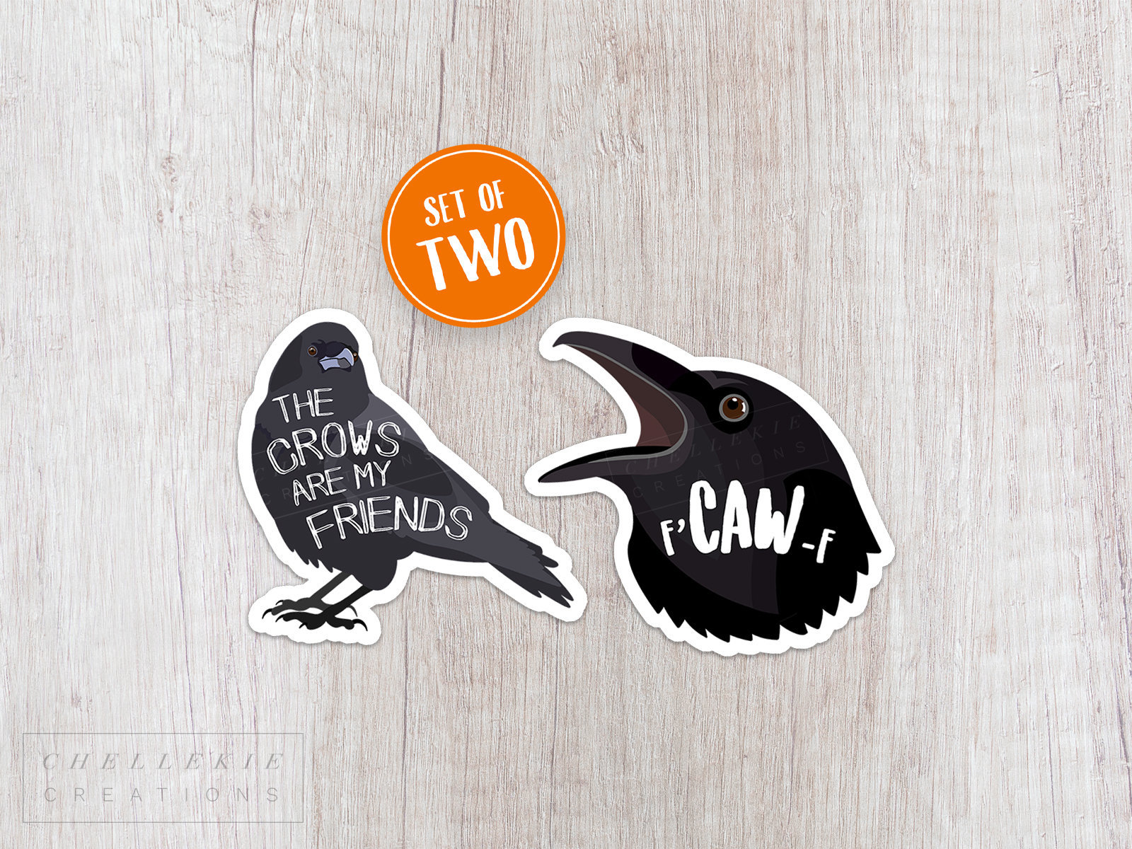 Crow Friend Sticker Corvid Sticker Laptop Stickers Gifts | Etsy