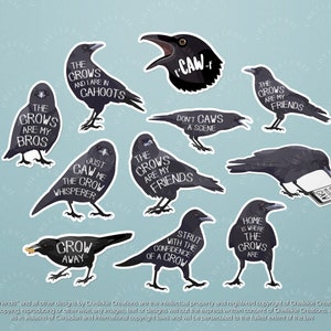 Crow in Flight Vinyl Sticker for Laptop, Tumbler, Skateboard, Phone ...