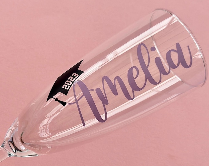 Personalised Graduation Prosecco Glass, Personalised Graduation ...