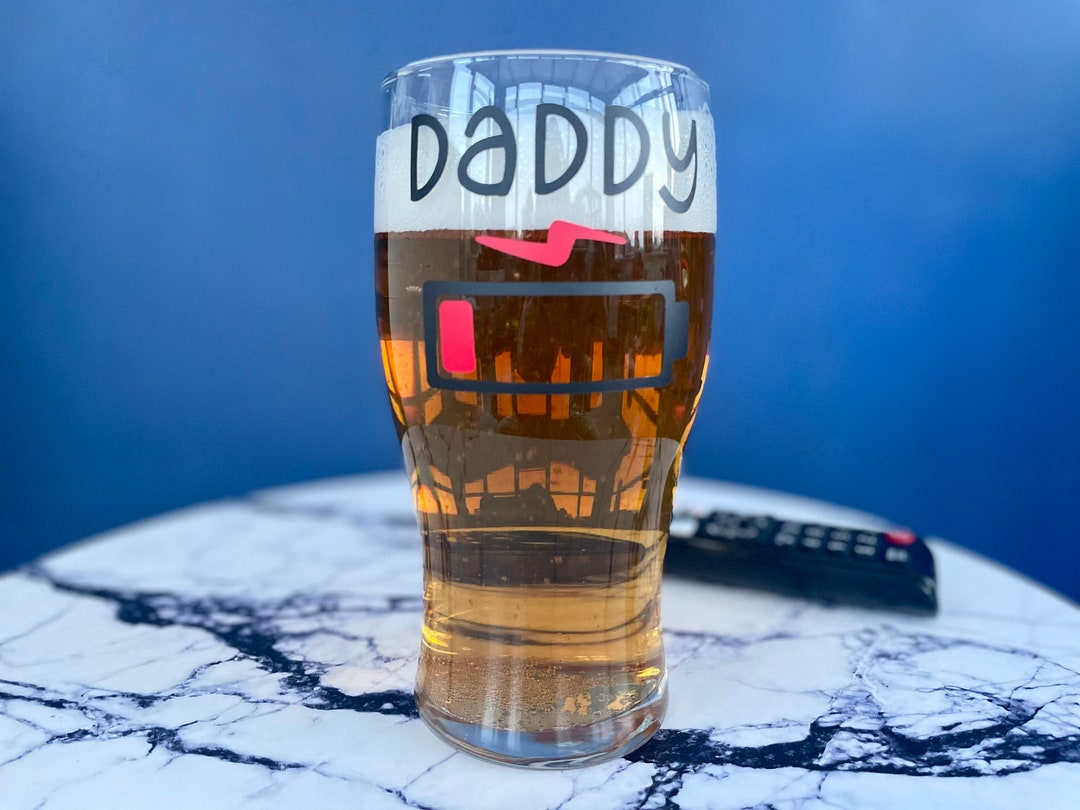 Personalised Pint Glass, Fathers Day Gift, Fathers Day Glass, Gift for ...