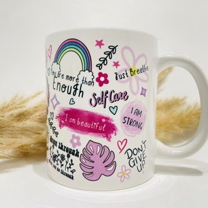 Positive Affirmation Mug - Self Love Mug - Motivational Mug - Mental ...