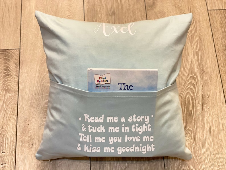 Personalised Cushion Pocket Cushion Book Cushion | Etsy
