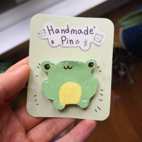 Froggy Clay Pin Cute / Handmade Polymer Clay Pins / Animal - Etsy