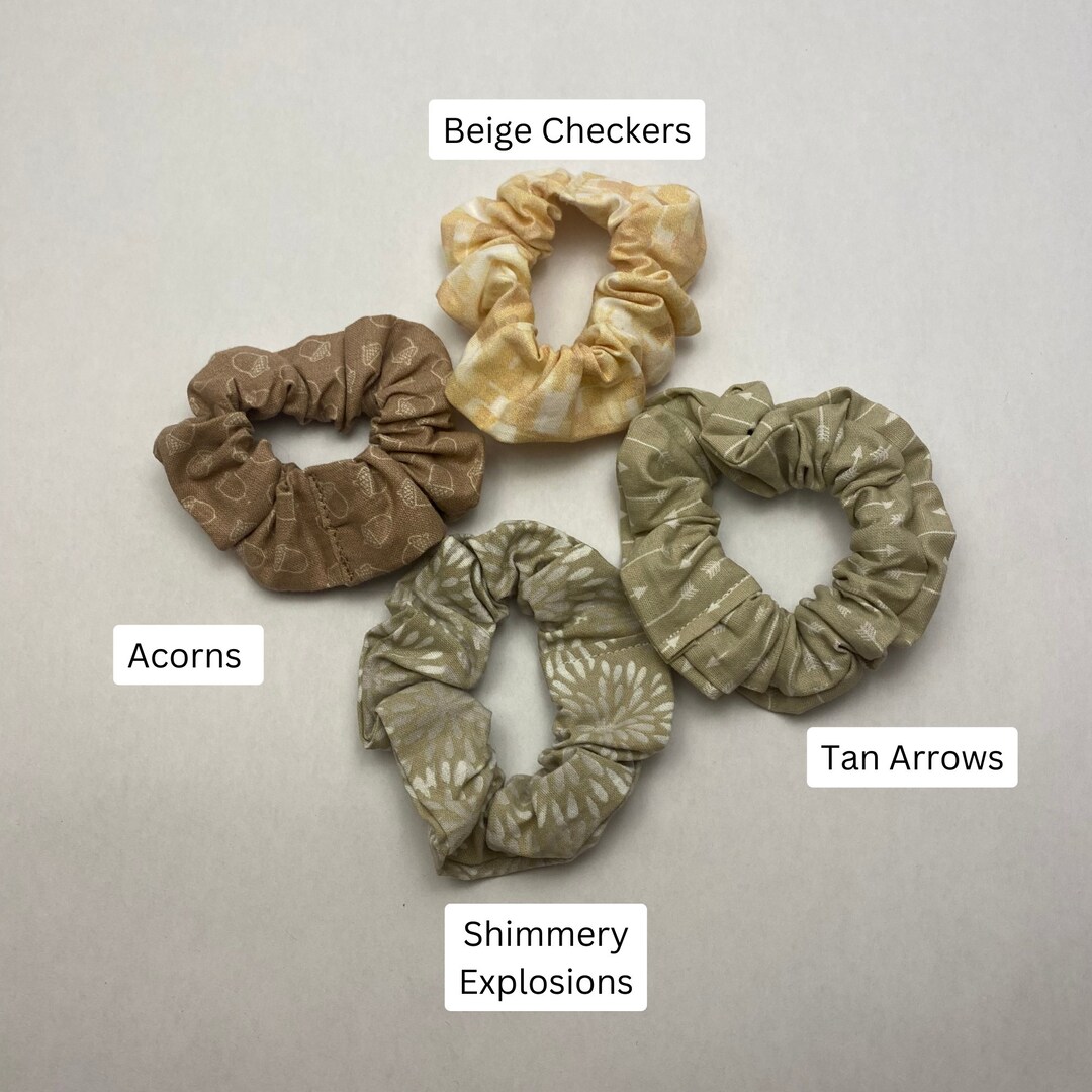 Tan Scrunchie / Brown Scrunchie / Light Brown Scrunchie / Cotton ...