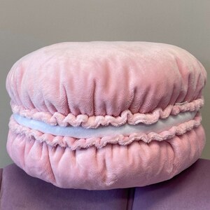 Handmade Plush Pink Macaron Pillow, French Cookie Cushion - Etsy