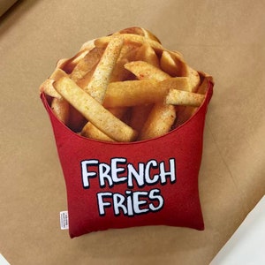 French Fries Pillow / Food Pillow / Food Gift / Fries Pillow / Plushie ...