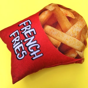French Fries Pillow / Food Pillow / Food Gift / Fries Pillow / Plushie ...