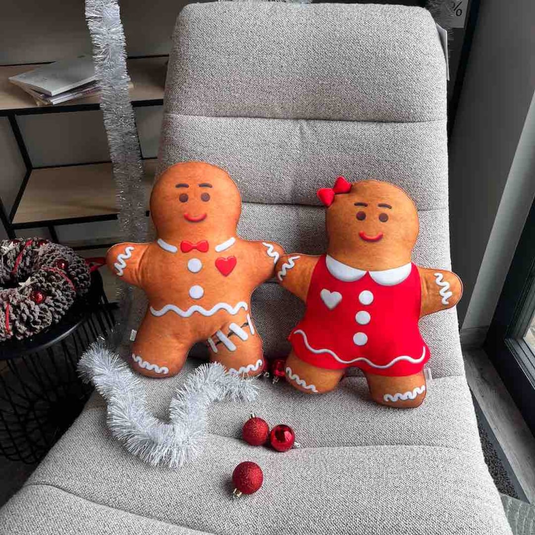 Gingerbread Pillow/ Christmas Gingerbread Cushion / Gingerbread Cookie ...