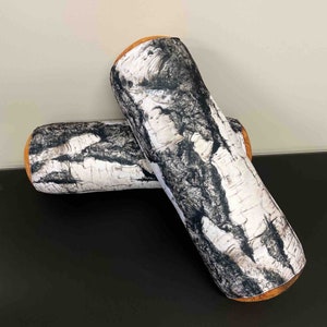 Tree Log Pillow / Birch Tree Log / Birch Roll Pillow/ Tree Log Bolster ...