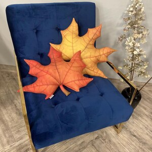Set of Two Maple Leaf Pillow / Fall Leaf Pillow / Thanksgiving Pillow ...