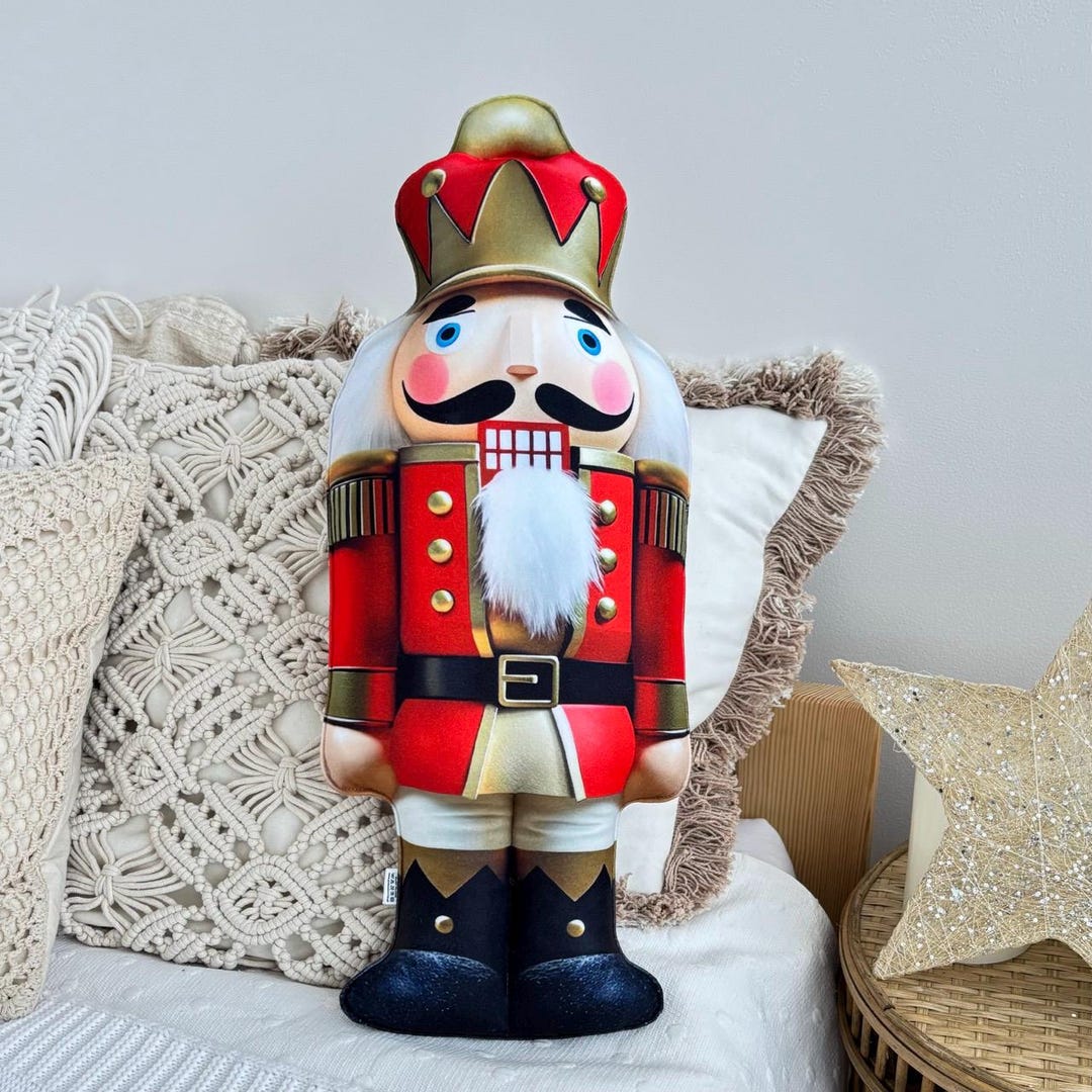 Handmade Nutcracker Pillow, Double-sided Christmas Decoration - Etsy