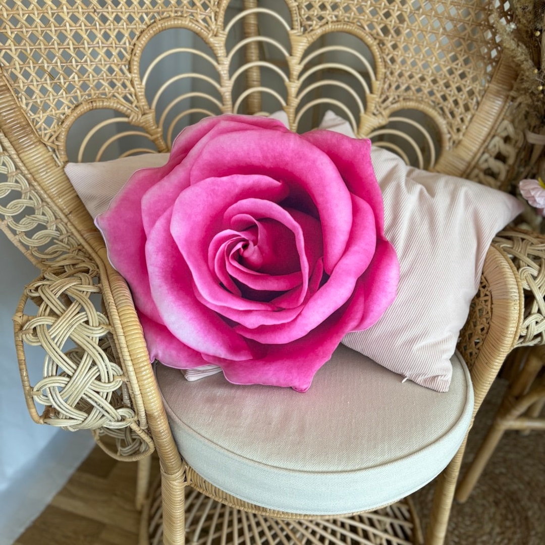 Pink Rose / Rose Flower Pillow / Pink Flower / Rose Cushion / Rose ...