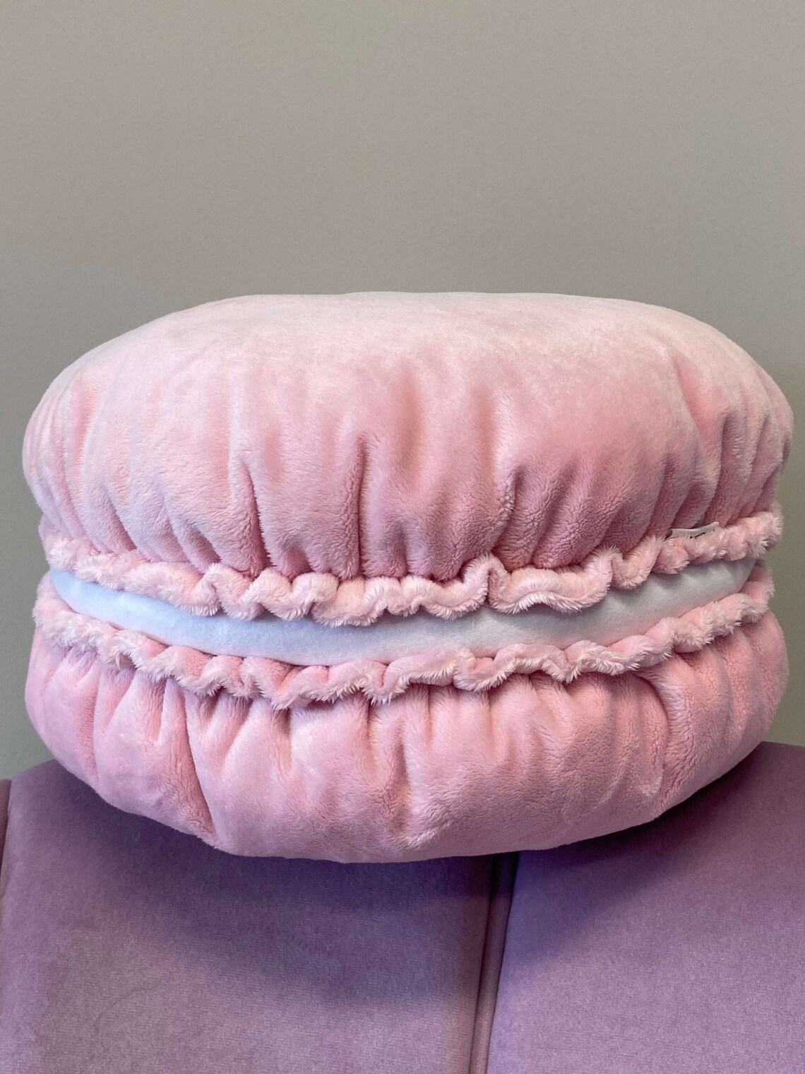 Handmade Plush Pink Macaron Pillow, French Cookie Cushion - Etsy