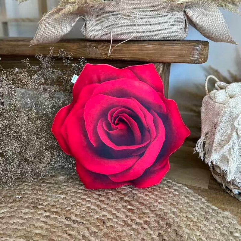 Rose Pillow - Etsy