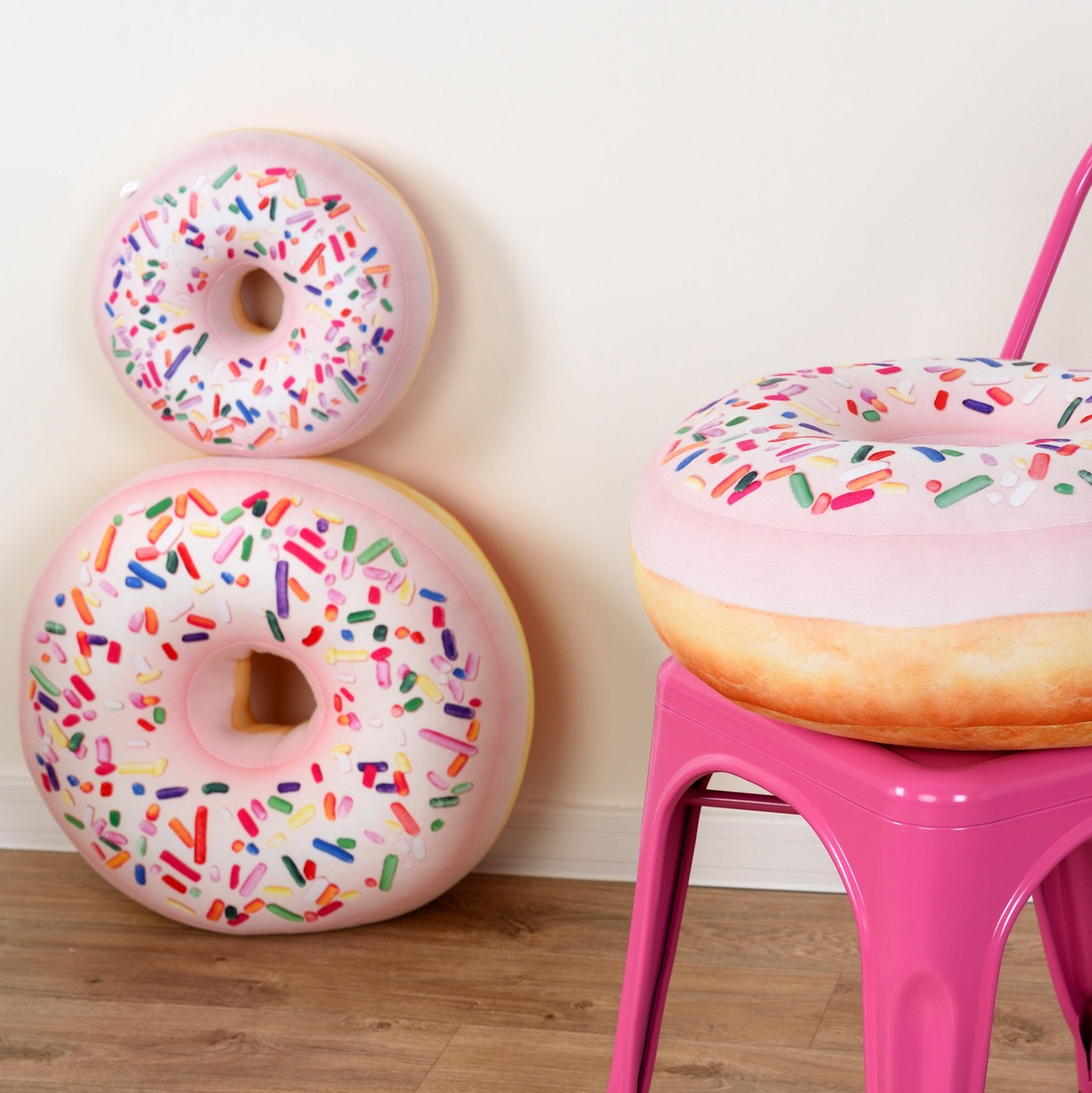 Big Pink Donut Pillow / Doughnut Pillow / Donut Cushion / Food | Etsy
