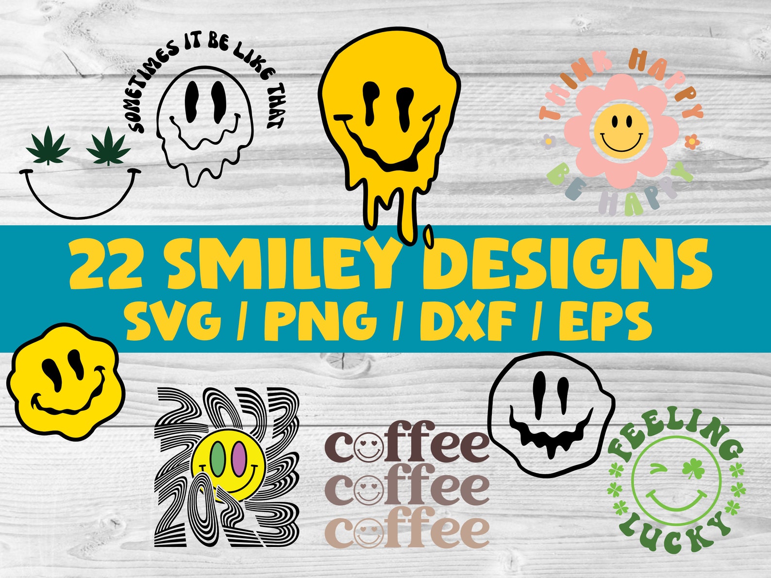 Melty Smiley Face Svg, Droopy Smiley Face Svg, Simple Smiley Face Svg ...