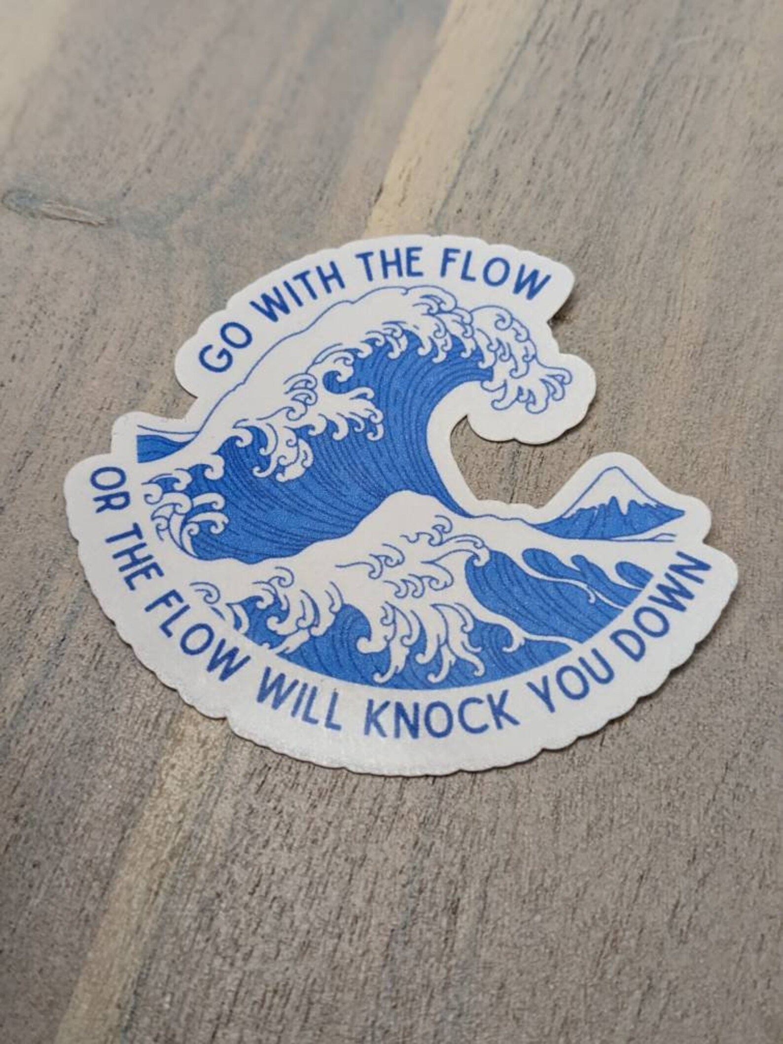 Go With the Flow Waterproof Sticker - Etsy