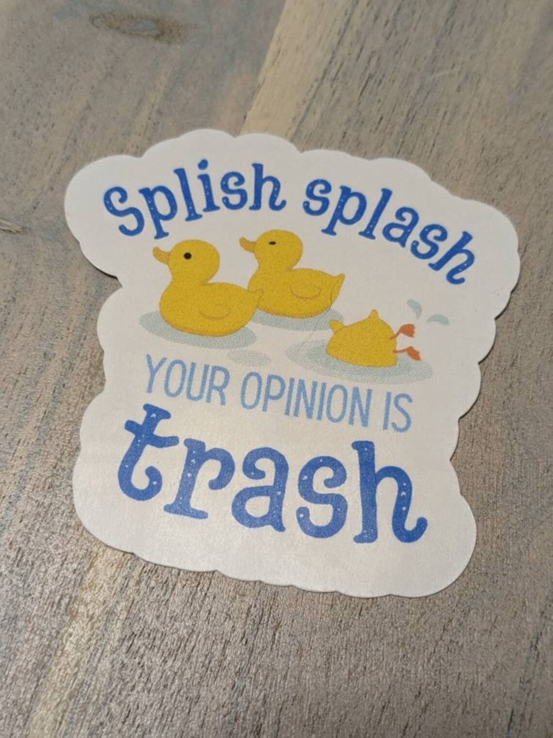 Splish Splash Duck Waterproof Sticker - Etsy