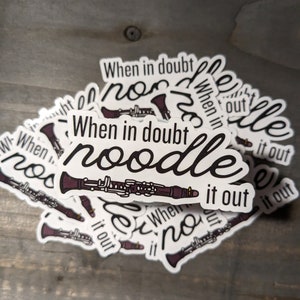 Funny Clarinet Waterproof Sticker - Etsy
