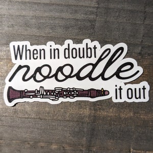Funny Clarinet Waterproof Sticker - Etsy
