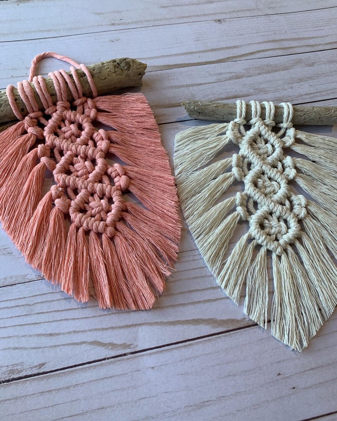 Macramé Leaf Tutorial | Printable DIY Macramé Pattern | Beginner Feather Pattern | Boho Adult or ...