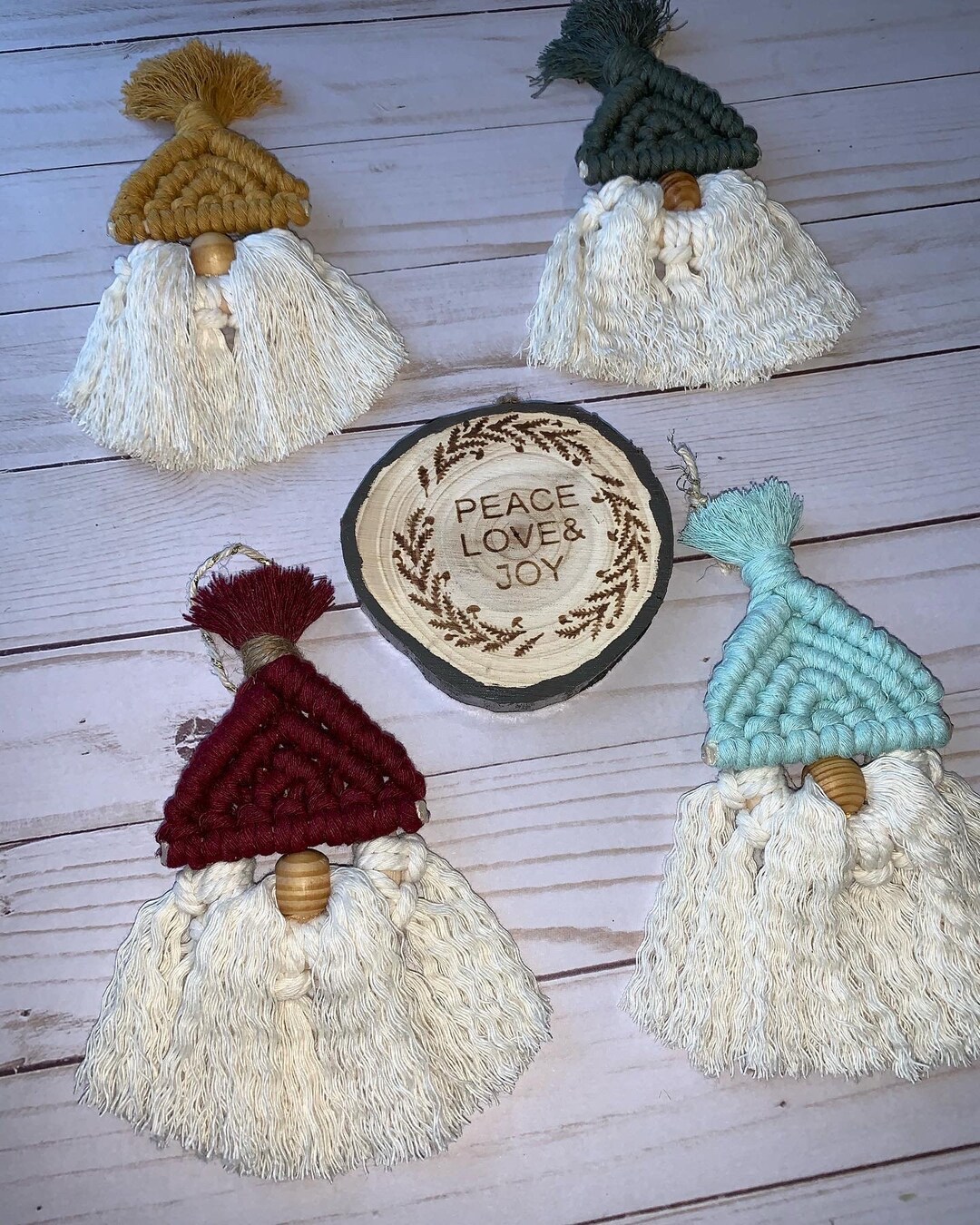 Macramé Gnome Ornament PDF Tutorial DIY Bojo Christmas Decor Printable ...