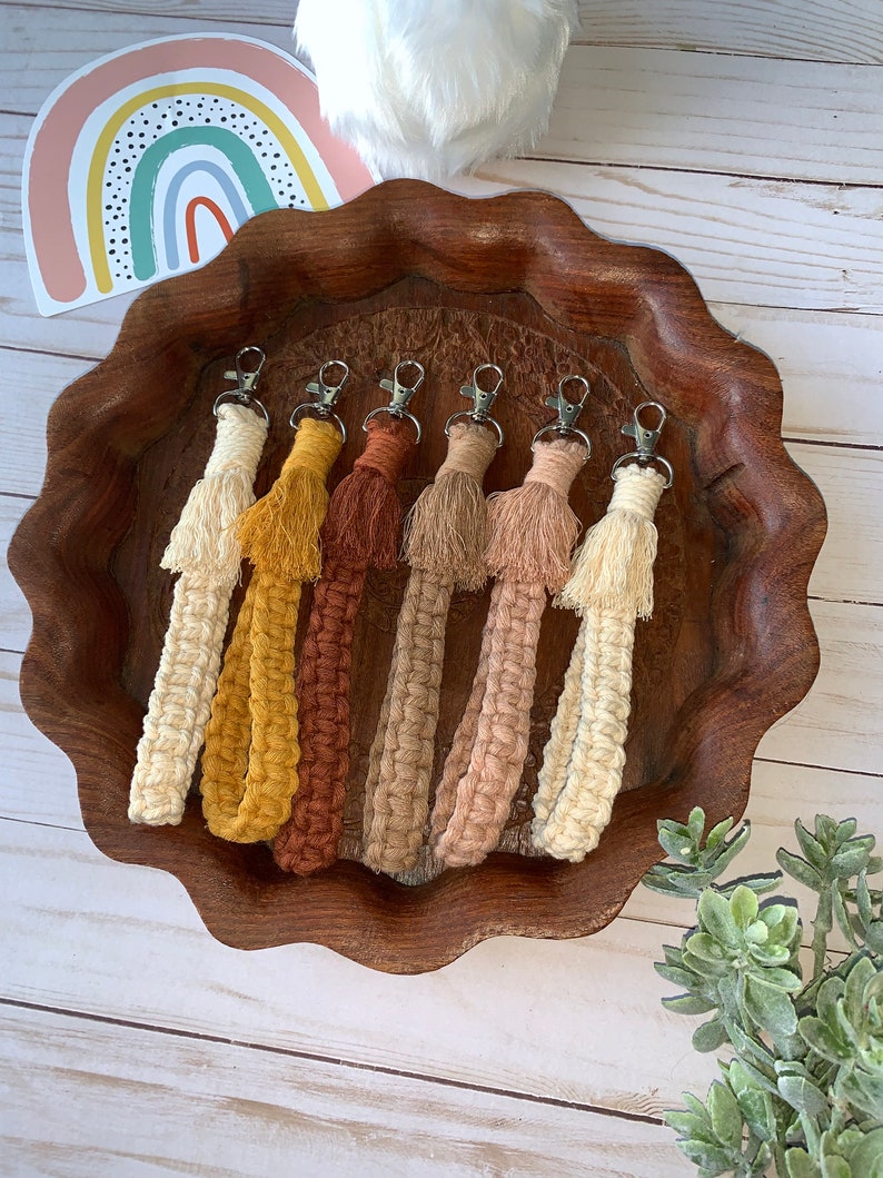 Macramé Keychain Pattern | Printable DIY Macramé | Easy Macramé | Boho ...