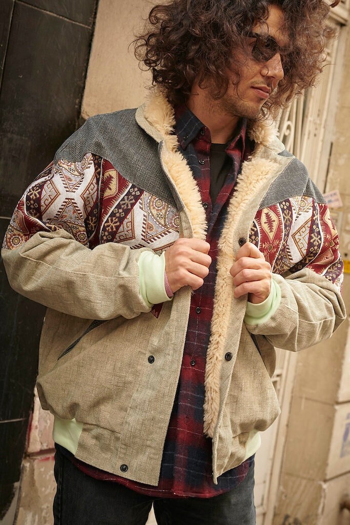 Western Aztec Coat Men - Etsy
