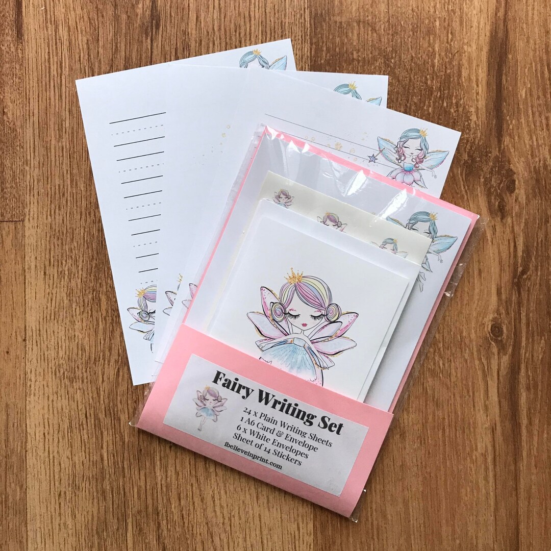 Fairy Writing Set, Stationery Set, Letter Writing Notepaper & Stickers ...