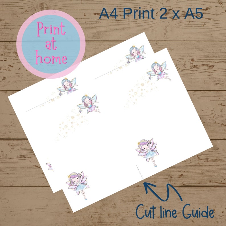 A5 Printable Fairy Notepaper Lined & Plain Paper - Etsy