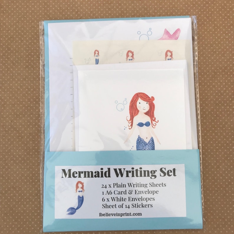 Mermaid Writing Set Stationery Set Letter Writing Notepaper - Etsy