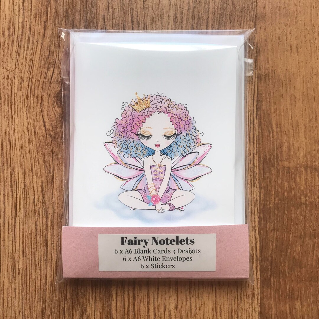 Fairy Notelets, Pack of 6 Blank A6 Cards & Envelopes - Etsy UK