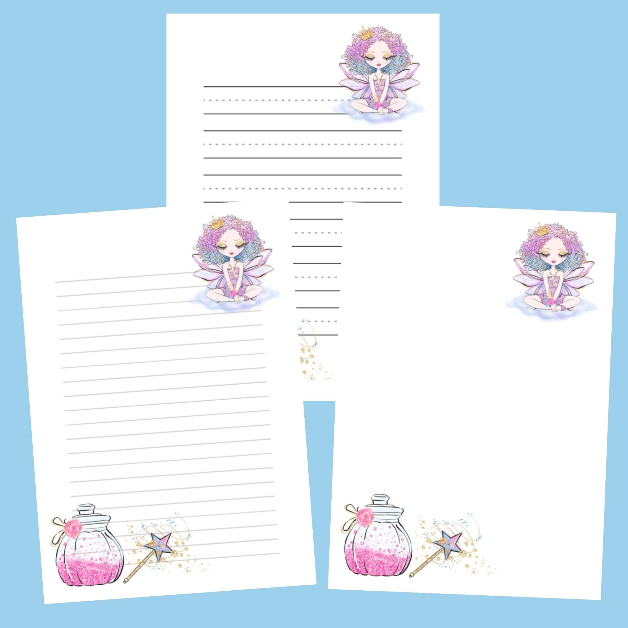 Fairy Writing Set 2 Stationery Set Letter Writing Notepaper - Etsy 日本