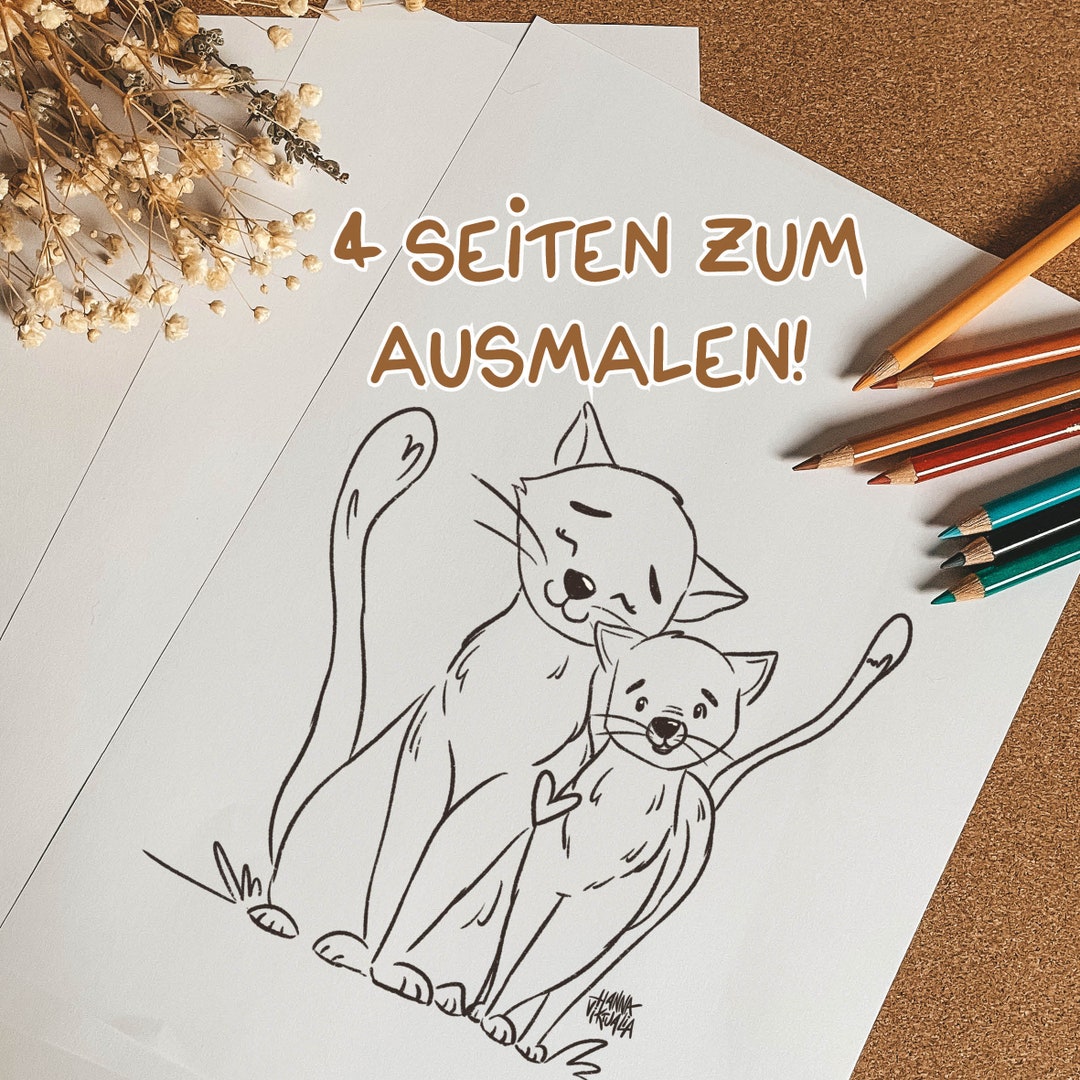 Cats Coloring Pages | 4 Motives | Coloring Coloring Pages Children ...