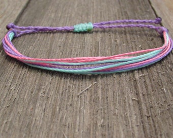 Stackable String Bracelet Adjustable and Waterproof Golden | Etsy