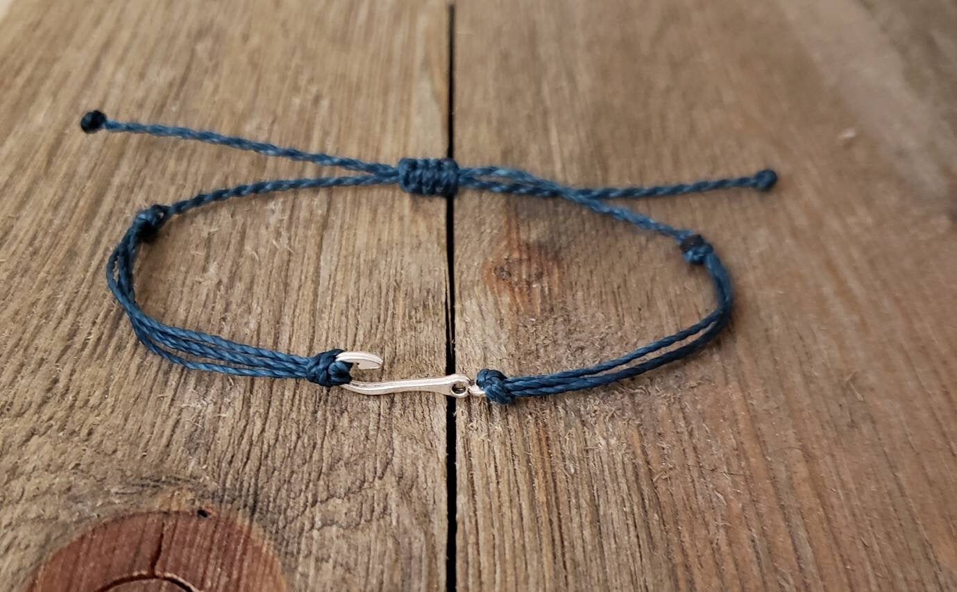 Customize Small Fish Hook String Bracelet Adjustable and | Etsy