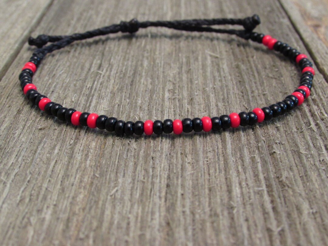 Stackable Glass Seed Bead String Bracelet | Adjustable, Waterproof ...