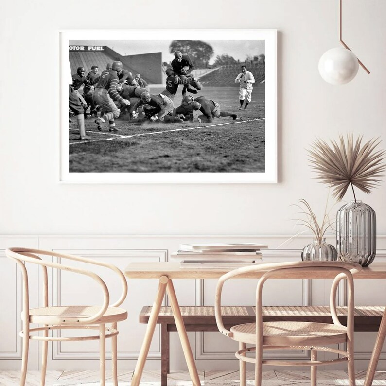 Vintage Football Print, 1924 Football Print, Football Wall Art ...