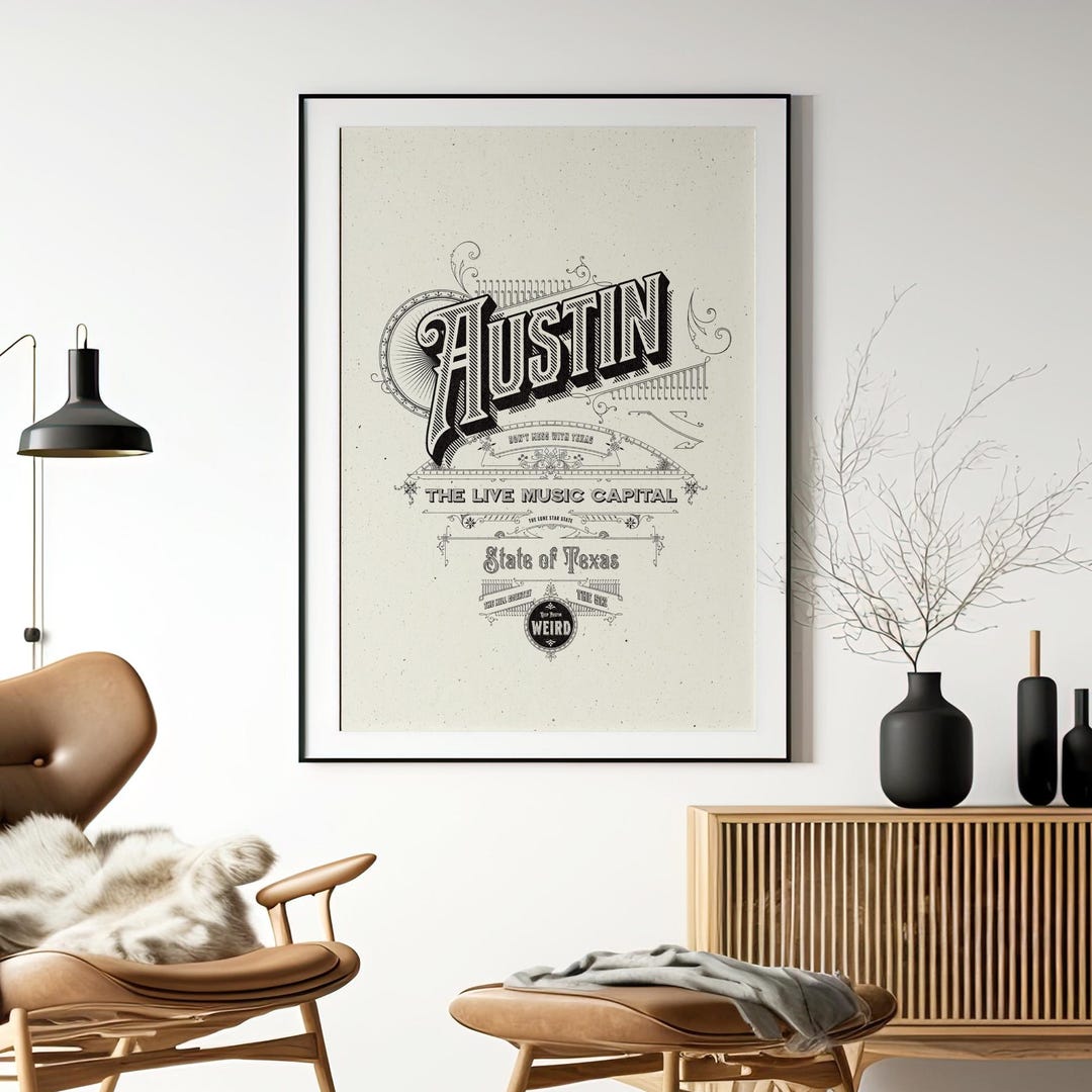 Austin Print, Austin Wall Art, Austin Poster, Austin Texas Print ...