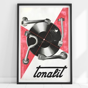 Vinyl Record Poster, Vintage Vinyl Record Print, Record Player Art ...