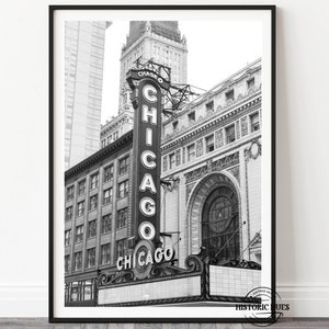 Vintage Chicago Prints, Chicago Wall Art, Chicago Black and White ...