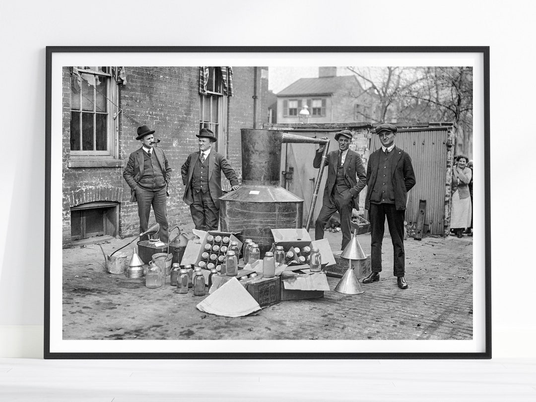 Vintage Prohibition Print, 1922 Black and White Wall Art, Vintage Wall ...