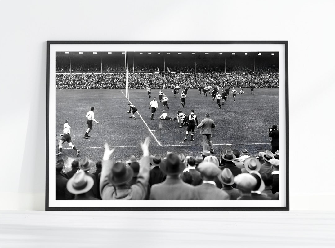 Vintage Rugby Print, Rugby Poster, Rugby Wall Art, Rugby Player Poster ...